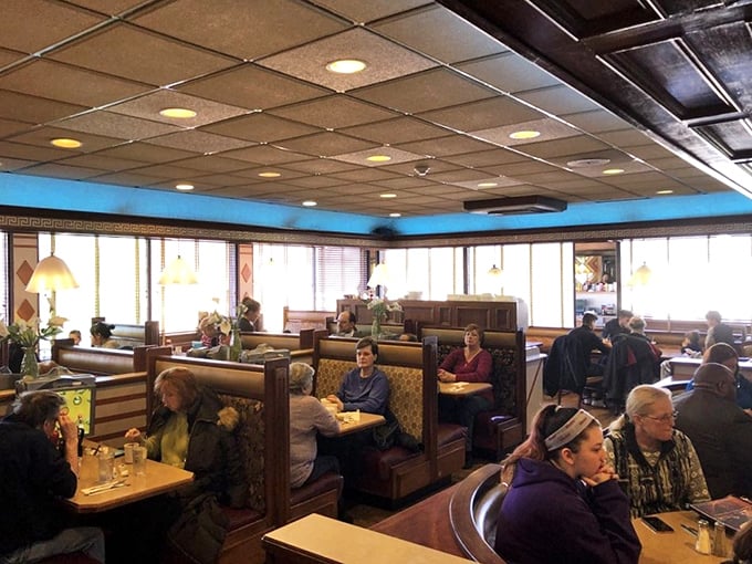 Comfortable seating where conversations flow as freely as the coffee refills throughout your visit.