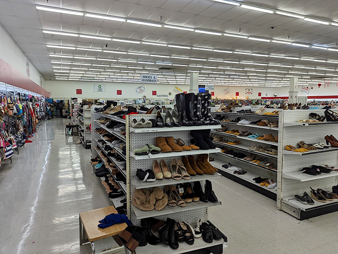 Shoes of all persuasions lined up like hopeful contestants. Each pair whispers, "Pick me, I've got miles left to give!"