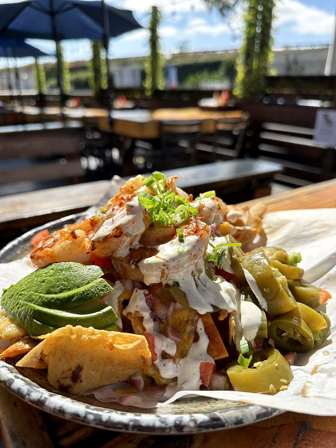 Not your average nachos—these seafood-topped beauties are what happens when San Diego and the ocean have a delicious love child.
