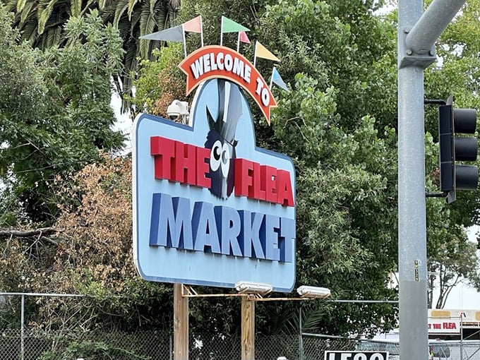 The gateway to bargain bliss! This iconic sign doesn't just mark an entrance—it signals the beginning of a treasure-hunting adventure.
