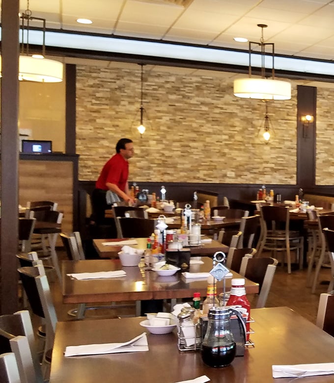Where breakfast magic happens—the staff orchestrating the morning symphony of sizzling skillets and coffee refills with practiced precision.