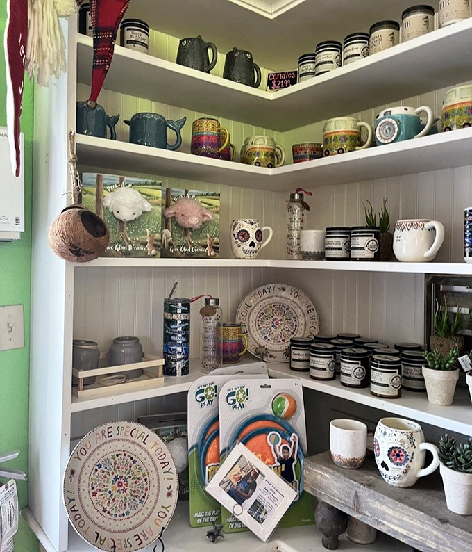The mug collection isn't just merchandise—it's an art gallery of ceramic possibilities, each one promising better coffee than whatever you're using now.