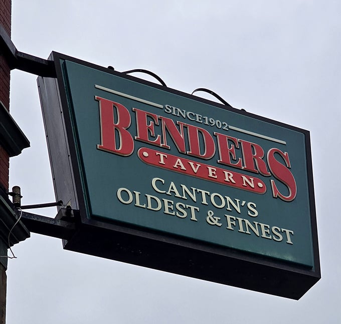 "Canton's Oldest & Finest" isn't just marketing—it's a promise kept since 1902. This sign has welcomed hungry Ohioans through world wars, depressions, and disco. 