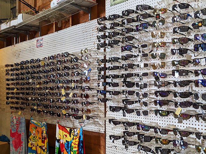 Sunglasses as far as the eye can see—which is pretty far when you're not squinting in the Florida sunshine.