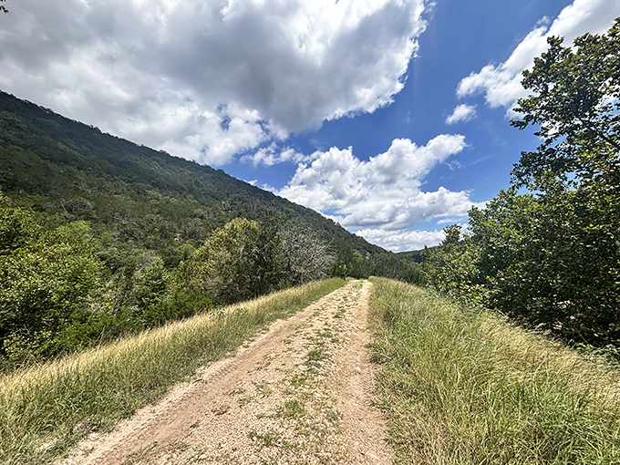 This trail doesn't just lead somewhere; it becomes somewhere—a ribbon of earth winding through Texas' most surprising landscape.