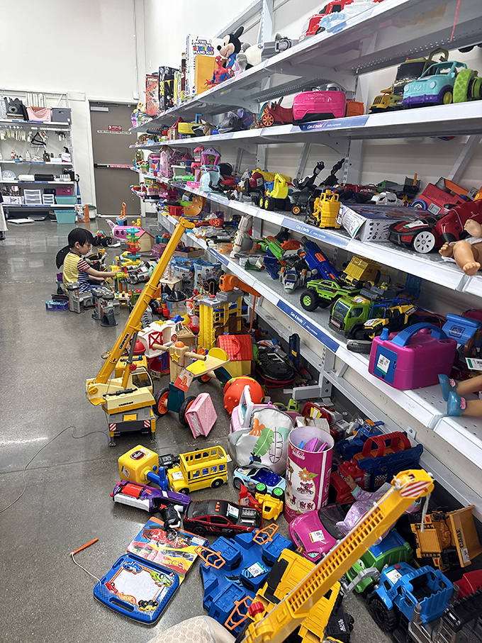 Childhood memories wait to be rekindled through games and toys seeking new playmates.