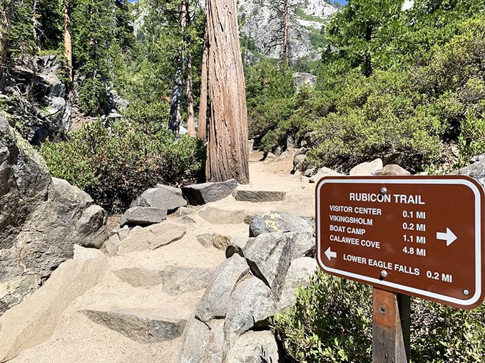 Trail signs here are like a menu of adventures – pick your pleasure and prepare to be amazed.