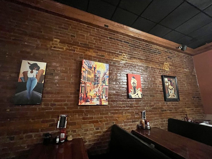 Art that feeds your soul while you wait for food that feeds everything else—a feast for all senses.
