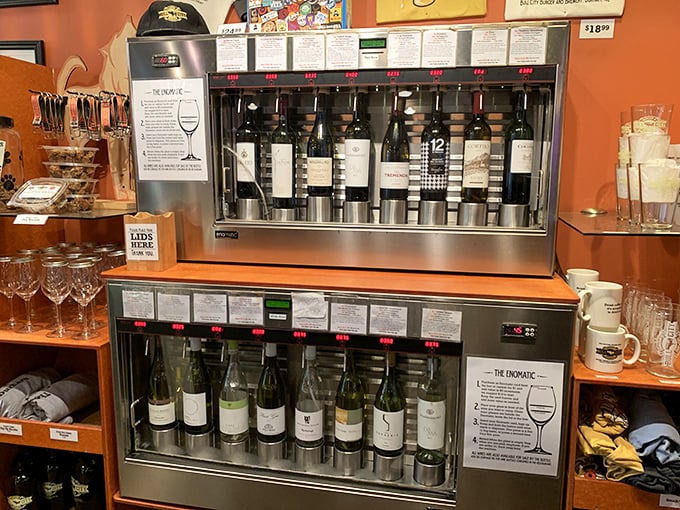 Wine lovers rejoice—this self-serve dispensing system lets you sample various vintages without committing to a full bottle, like speed-dating for your palate.