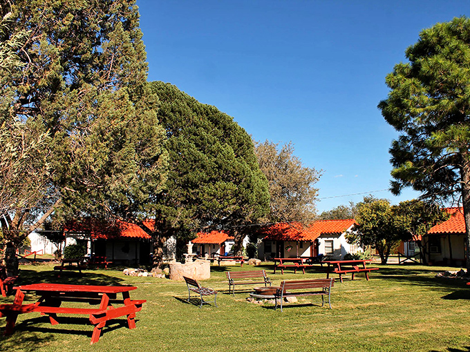 Antelope Lodge's courtyard invites lazy afternoons of doing absolutely nothing—perhaps the most luxurious activity in our overscheduled world.