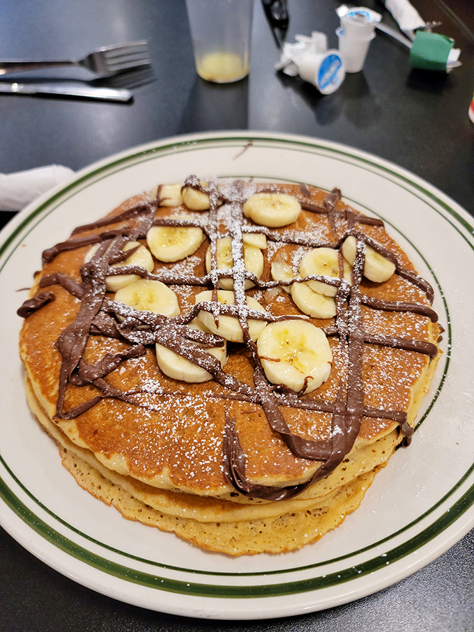 Banana pancakes stacked like sweet, fluffy clouds – because sometimes Tuesday needs a little celebration.