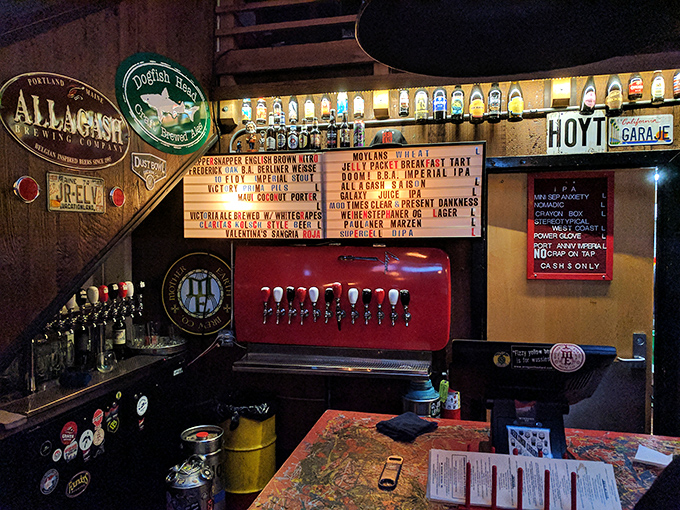 Craft beers on tap stand ready to complement your meal – liquid high-fives for your taste buds.