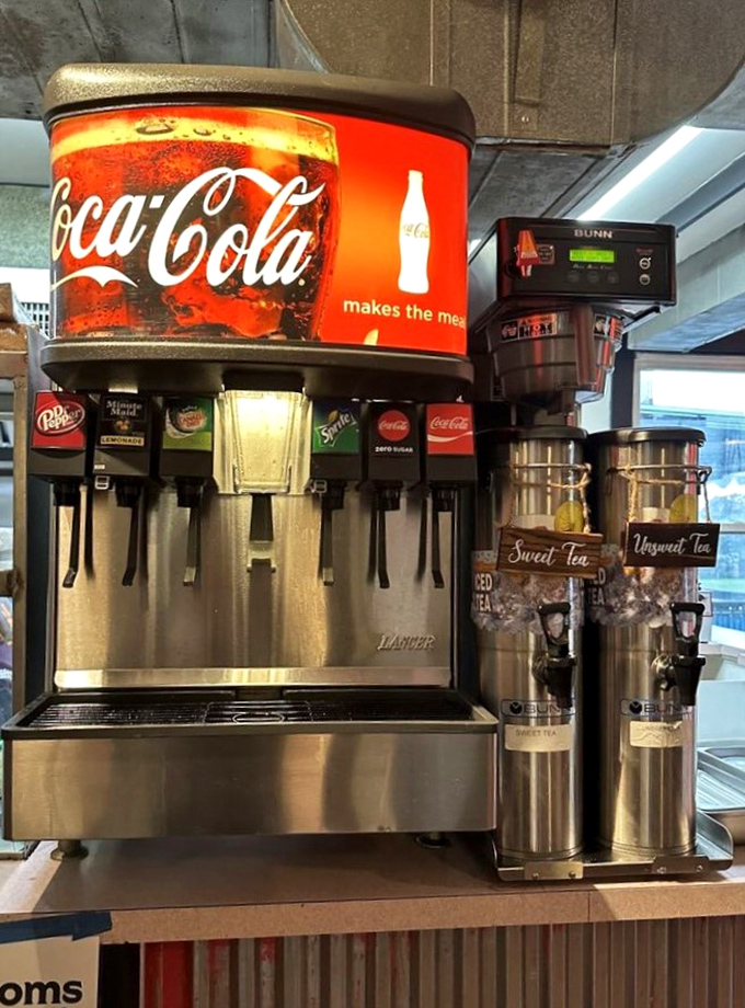 Sweet tea and soda—the unofficial beverages of serious barbecue. Like having a backstage pass to hydration at the meat concert.