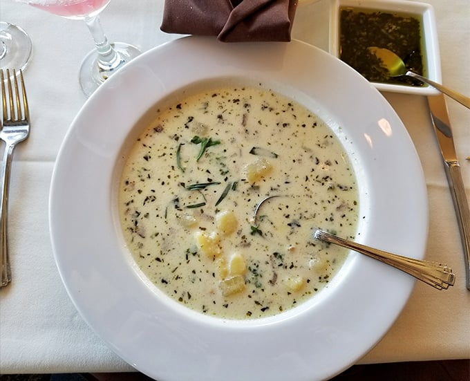 This isn't just clam chowder—it's a creamy bowl of ocean comfort that would make New England jealous.