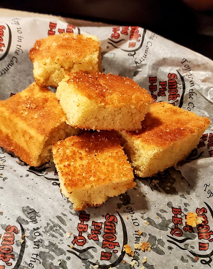 Cornbread that strikes that perfect balance between sweet and savory, with edges so perfectly crisped they should win architectural awards.