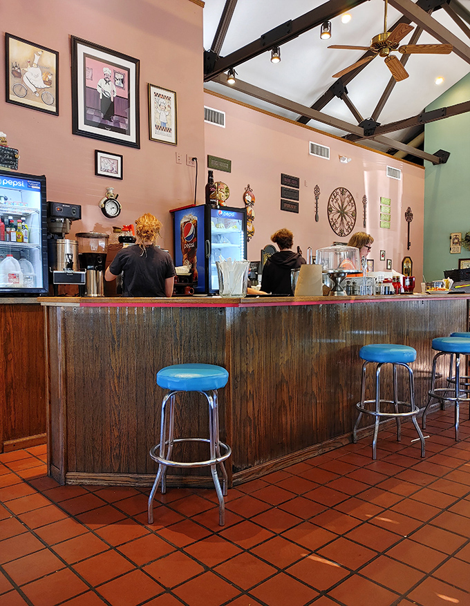 The counter—command central for coffee refills and the unofficial town square where local news travels faster than the specials of the day.