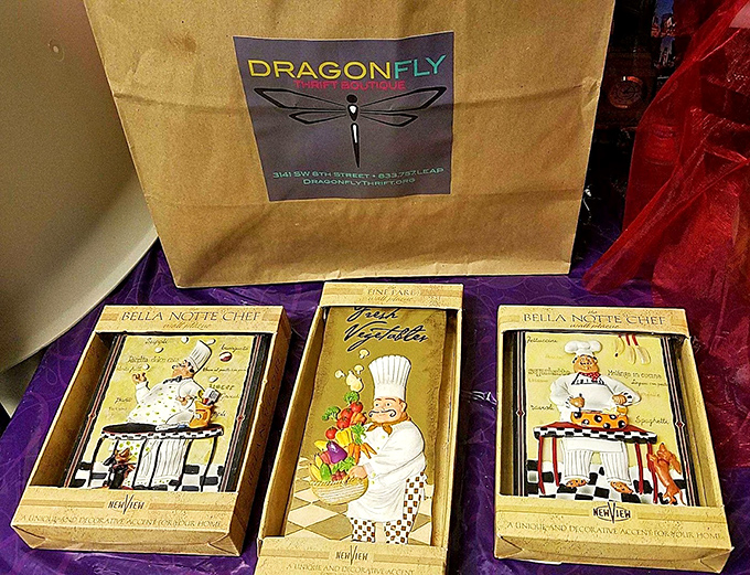 Whimsical chef-themed wall art awaits a new kitchen to brighten. These charming pieces prove that one person's décor departure becomes another's delightful discovery.