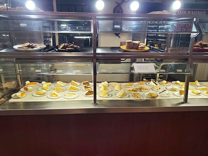 The dessert case—where good intentions about "just looking" go to die a deliciously sweet death.