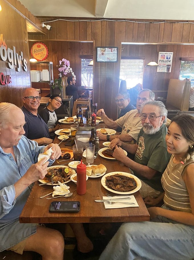 Multi-generational dining at its finest – where grandparents and grandchildren bond over perfectly smoked ribs and shared laughter.