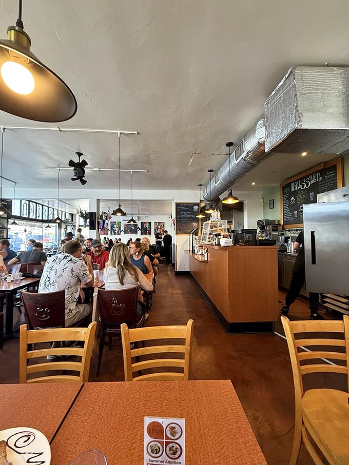 Weekend mornings bring a full house of breakfast enthusiasts—proof that waiting for greatness is always worth those extra minutes.