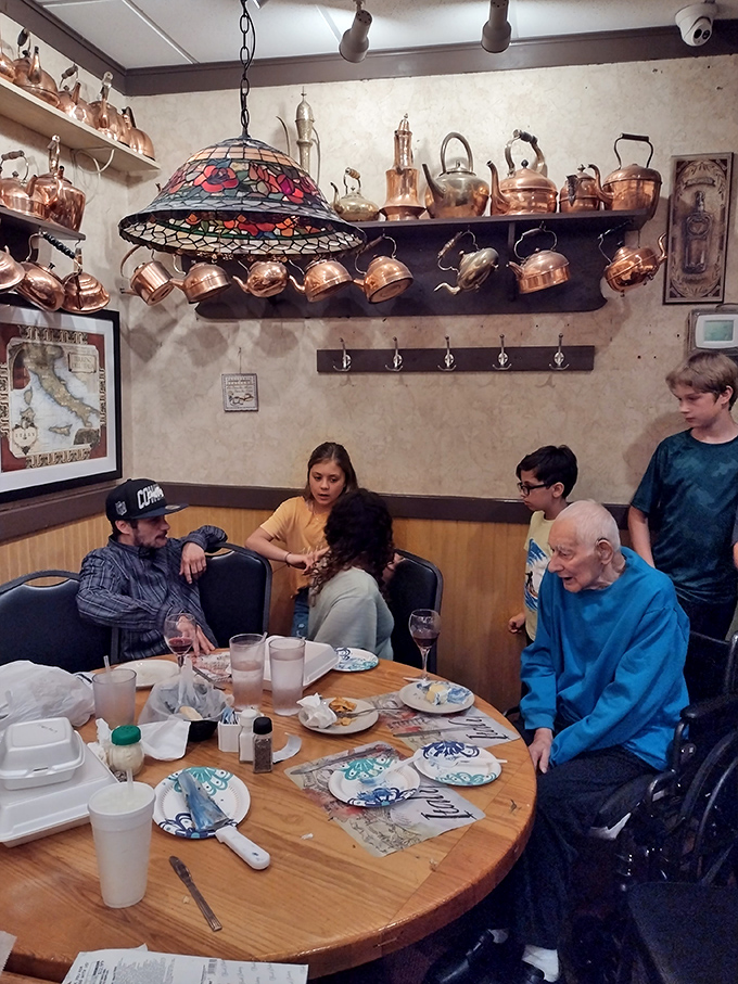 Multi-generational dining is Villa Nova's specialty. From kids to grandparents, everyone finds common ground over plates of pasta beneath copper kettles.