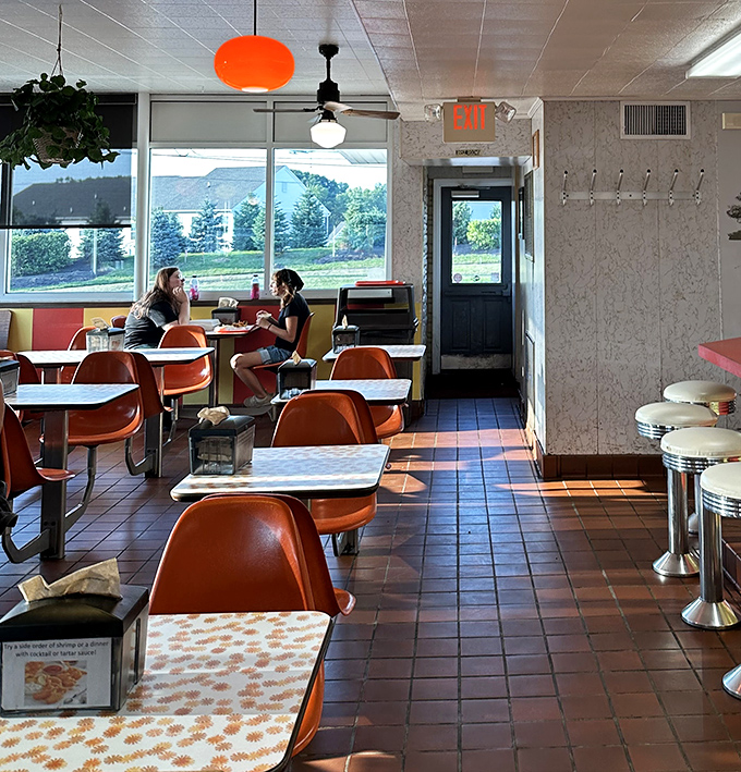 Sunlight streams through windows illuminating conversations that have been the real secret ingredient at Speck's for decades.