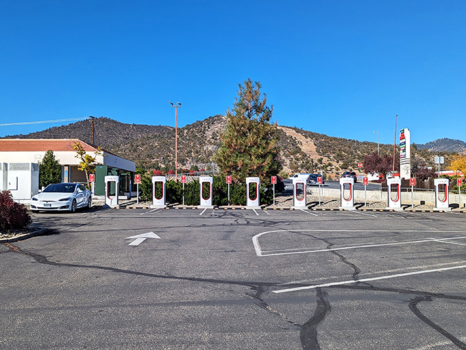 Tesla charging stations against mountain backdrops – proof that Yreka embraces the future while keeping its feet firmly in its past.
