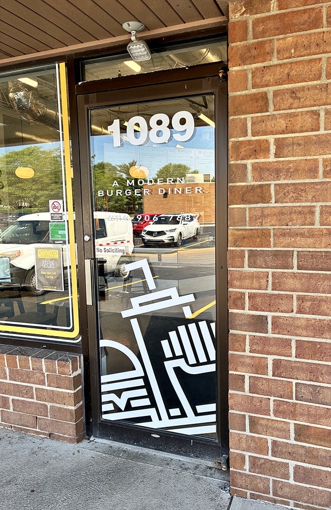 "A Modern Burger Diner" promises on the door—perhaps the greatest understatement since "The Beatles are quite good."