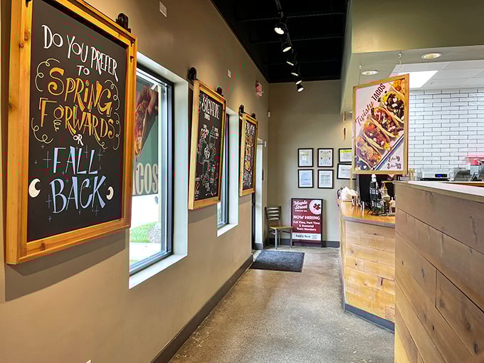 First impressions matter, and this welcoming entryway promises the comfort food adventure of your lifetime ahead.