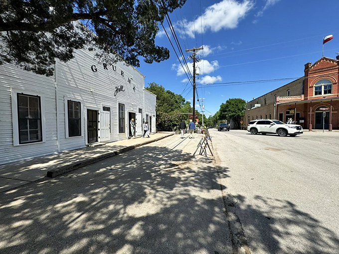 Main Street Gruene looks like a movie set, but it's the real deal—a slice of Texas that time respectfully decided to leave alone.