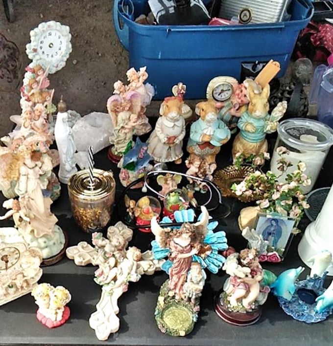 One person's kitsch is another's treasure – these figurines await homes where they'll either be ironically displayed or genuinely cherished.