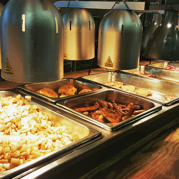 The steam table—where decisions get serious and portions remain generous. Choose wisely, though you can hardly go wrong.