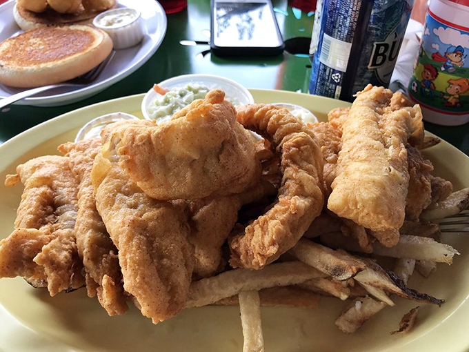 This golden-fried walleye and fries combination isn't just a meal – it's the reason camera phones were invented and diet plans were abandoned.