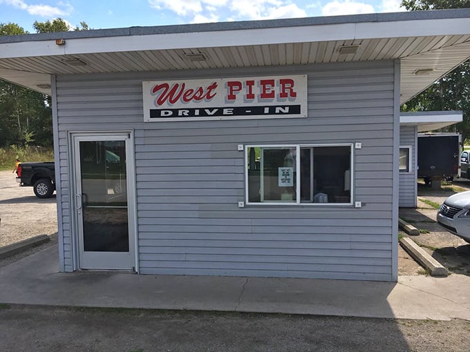 This modest entrance has welcomed generations of hungry Michiganders seeking honest food at fair prices—a portal to burger paradise.