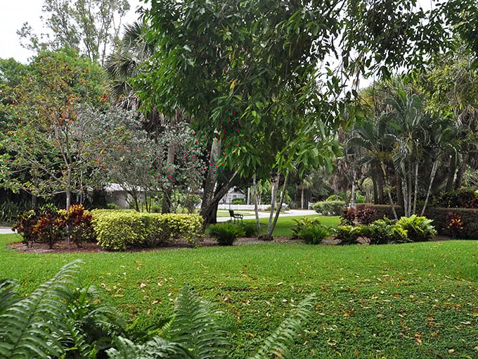 Galvin Park's lush landscaping showcases Florida's horticultural showing-off – where plants compete in an unspoken "who's most photogenic" contest.