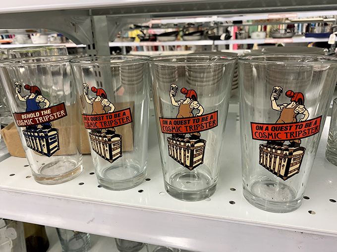 "On a quest to be a cosmic tripster"—vintage glassware that proves one person's kitsch is another's conversation starter.