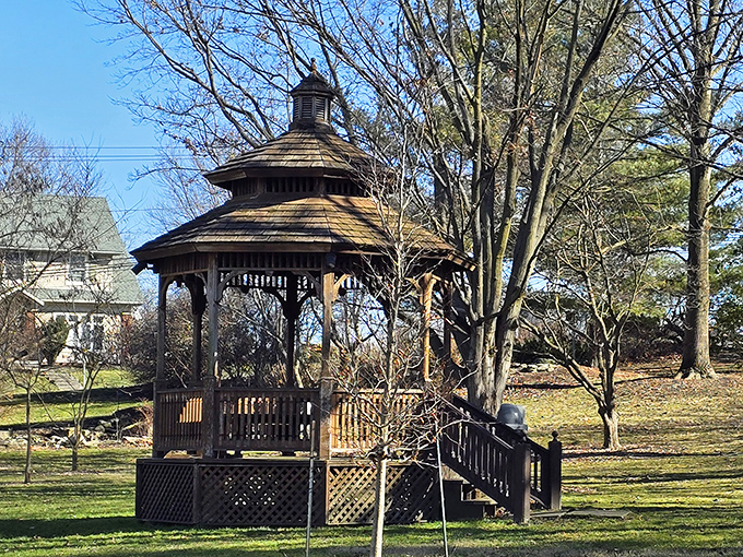 Between meals, Groff Memorial Park offers a tranquil spot to contemplate your next food destination—or recover from your last one.