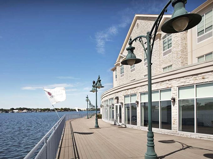 Waterfront walkways lined with vintage-style lamps—where evening strolls become the highlight of your day rather than just a digestive necessity.