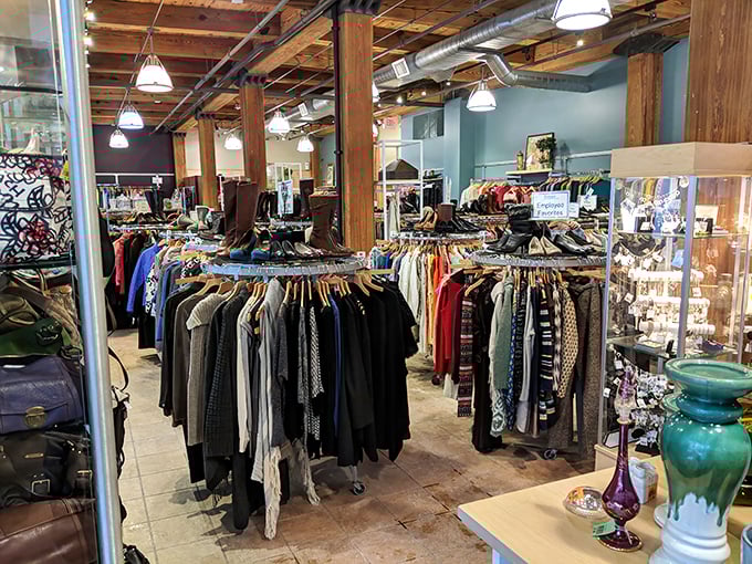 Navigate the forest of fashion finds where every rack holds potential style upgrades that won't require eating ramen for the rest of the month.