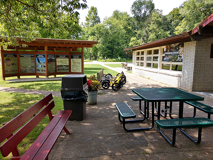 The visitor center—where adventures begin, maps unfold, and rangers patiently explain that, no, there aren't any Starbucks on the hiking trails. 