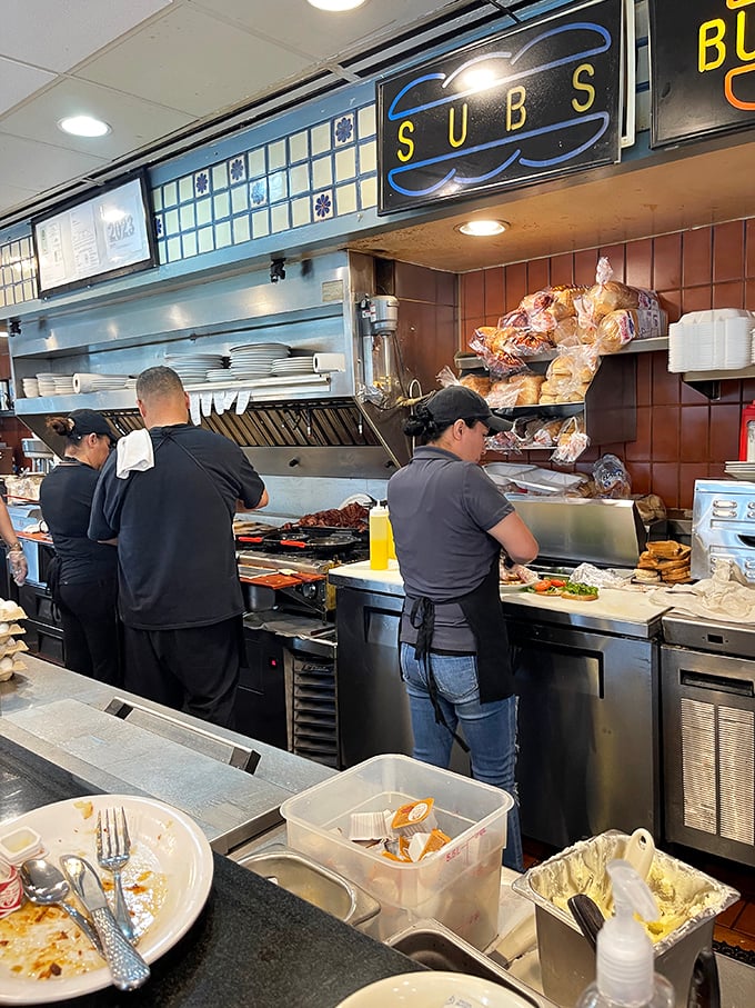 Kitchen choreography at its finest—where breakfast magic happens at speeds that would make NASCAR drivers jealous.