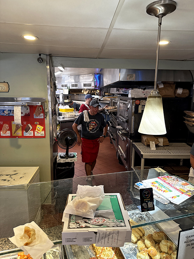 Where the real action happens – the kitchen that turns simple ingredients into edible happiness.