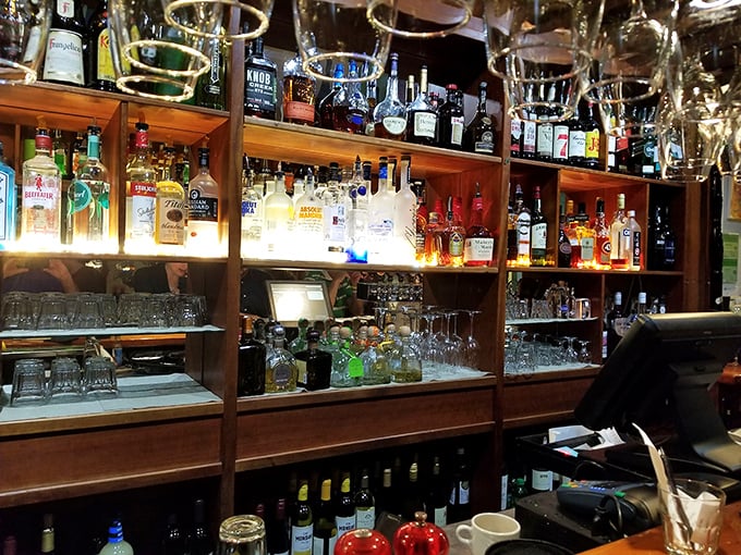 The bartender's palette – where your evening's entertainment begins. Each bottle contains a potential story for tomorrow.