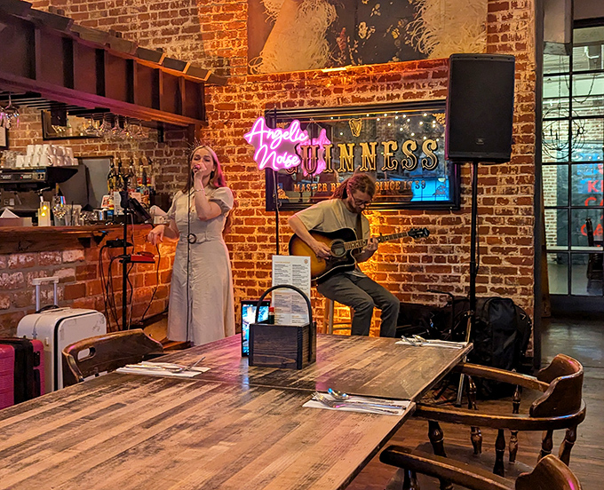 Live music transforms evening pints into proper nights out – proving that British culture extends well beyond breakfast hours into nightcap territory.