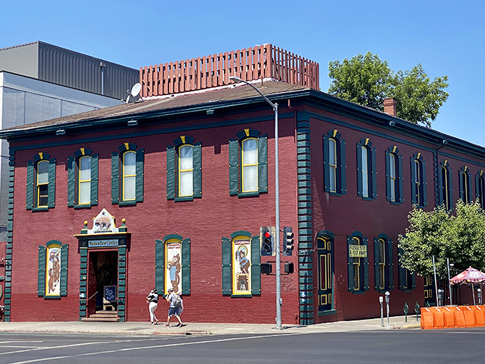 The Madison Bear Garden's distinctive red brick façade houses local character and comfort food in equal measure—proof that college town charm benefits all generations.