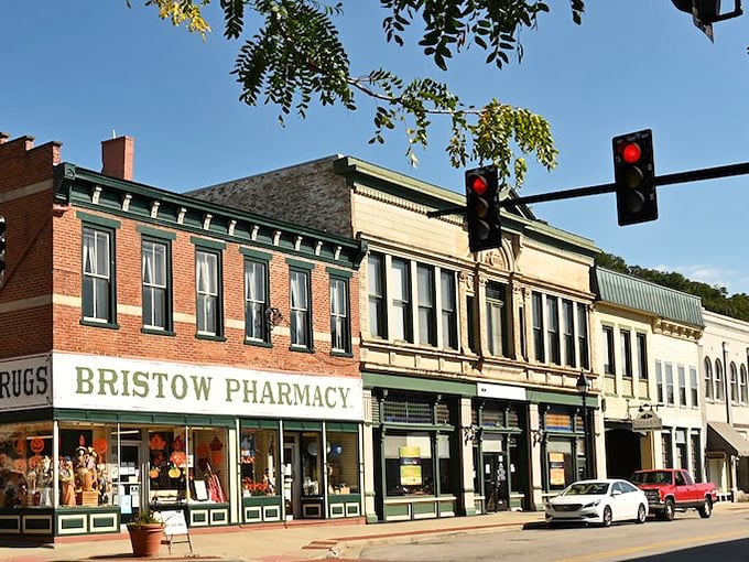 Bristow Pharmacy isn't just a store—it's a living museum where modern needs are met in a setting straight from another era.