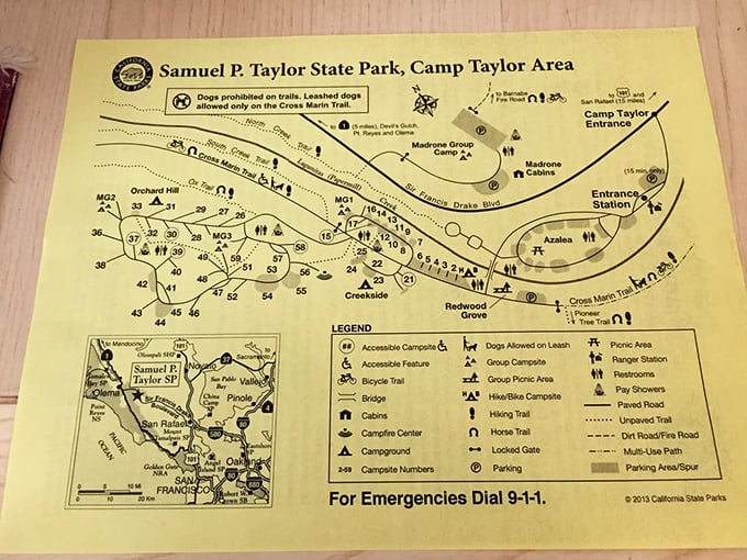This map doesn't just prevent you from getting lost—it's a menu of adventures waiting to be ordered, with trails instead of entrées.