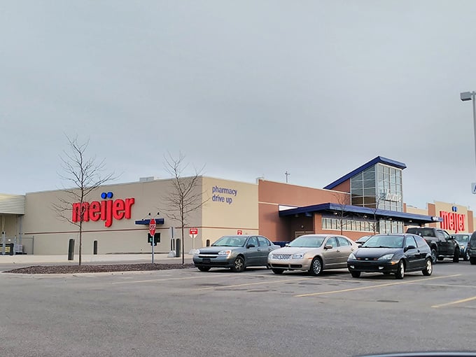 Every small town needs its essentials. Meijer: where you go in for milk and somehow leave with a kayak and seasonal decorations.