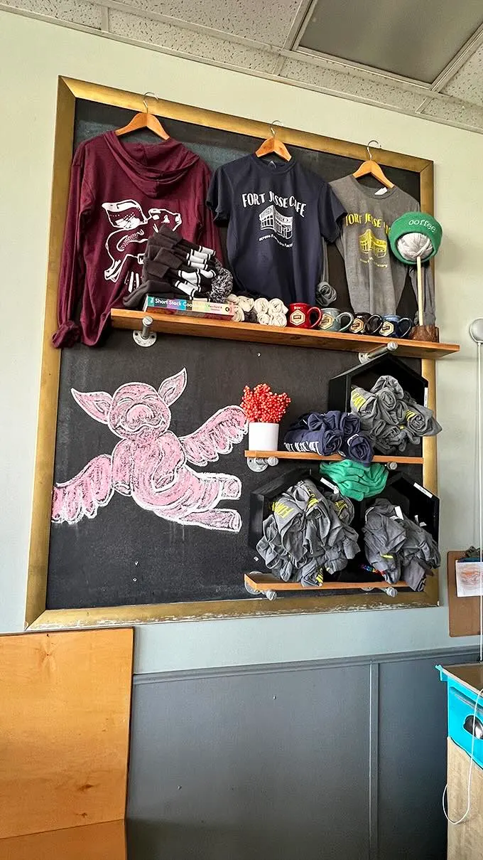 When the food is this good, you want to wear the t-shirt. Fort Jesse Cafe merchandise: the souvenir that says "I ate well."