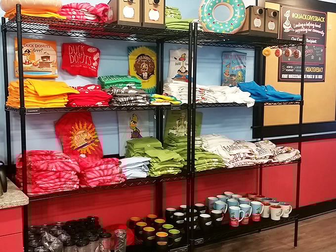 Take home the joy with merchandise that lets everyone know you've discovered donut nirvana.